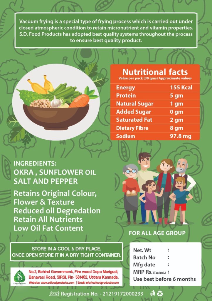 Okra Vacuum Fried Chips – SD Food Products